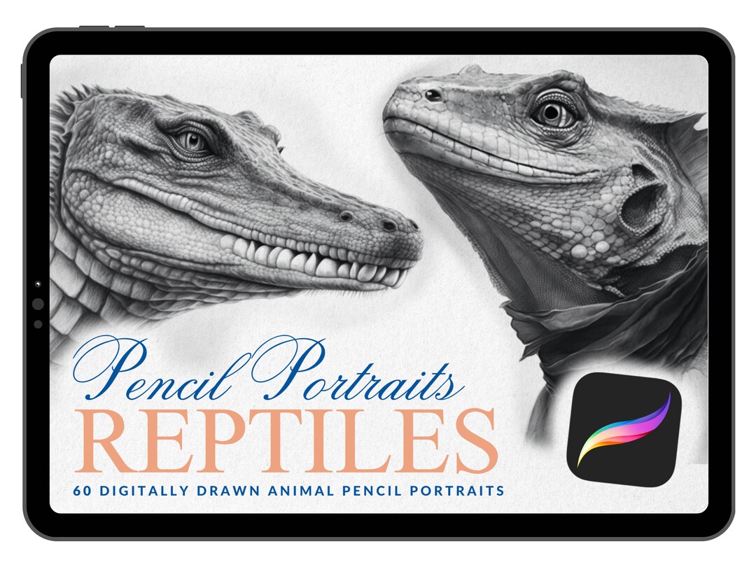 Animal Head Procreate Brush Stamps reptile 60 Tattoo Designs - Etsy