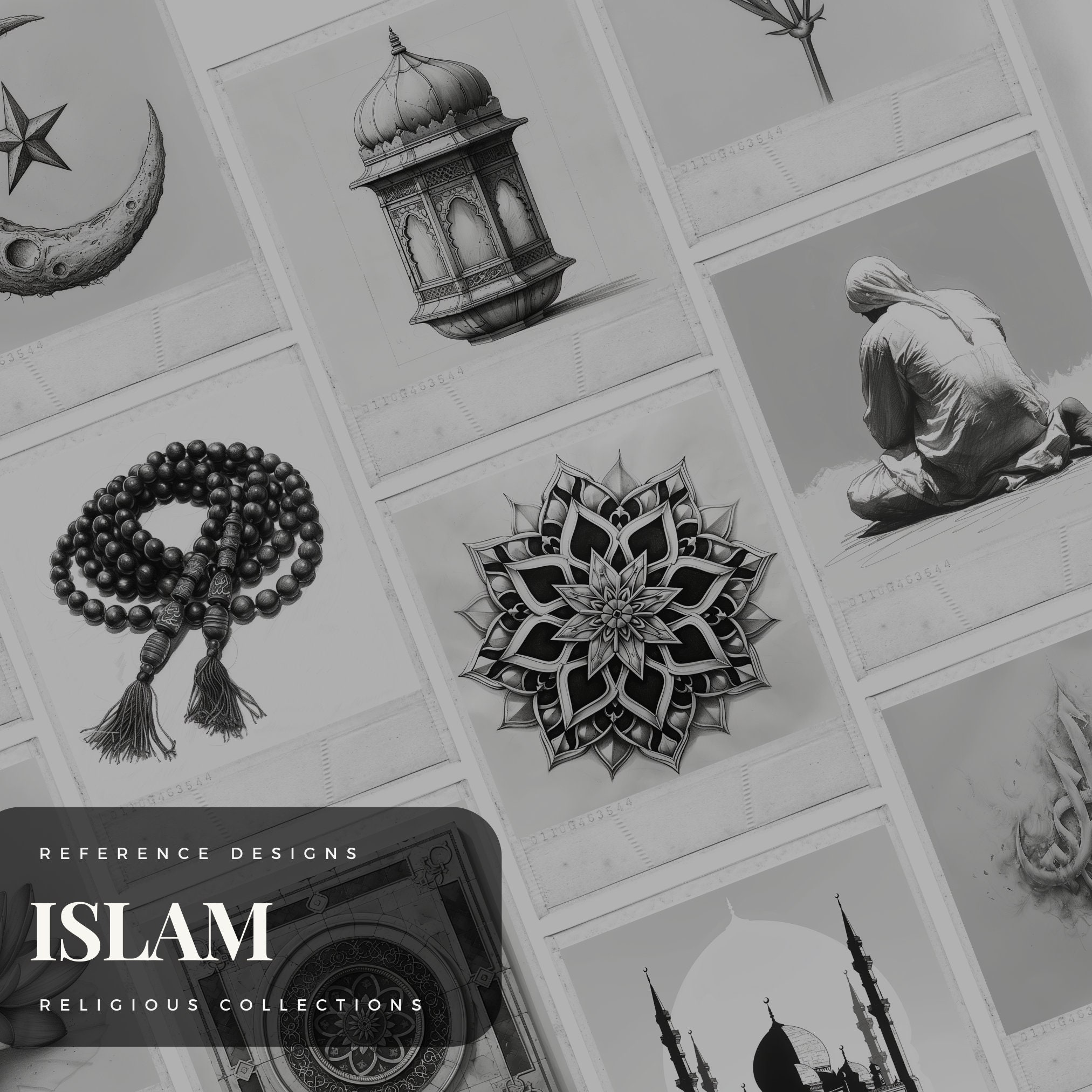 100 Islamic Procreate Brush Stamps Tattoo Designs Digital Art Procreate ...