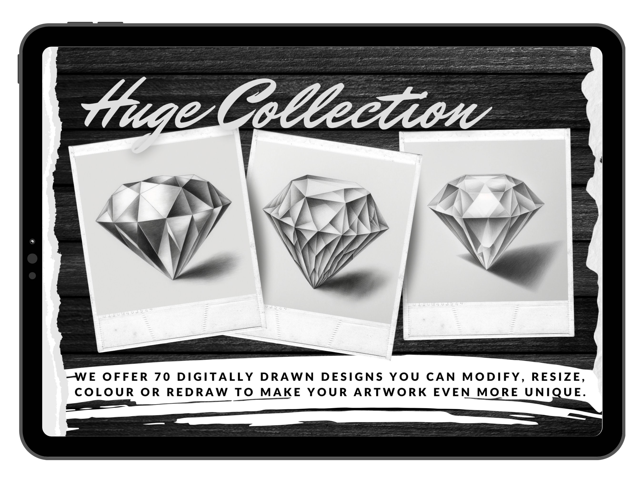 Procreate Brushes 'diamonds' Tattoo Design / Tattoo Flash Sheet 70 ...