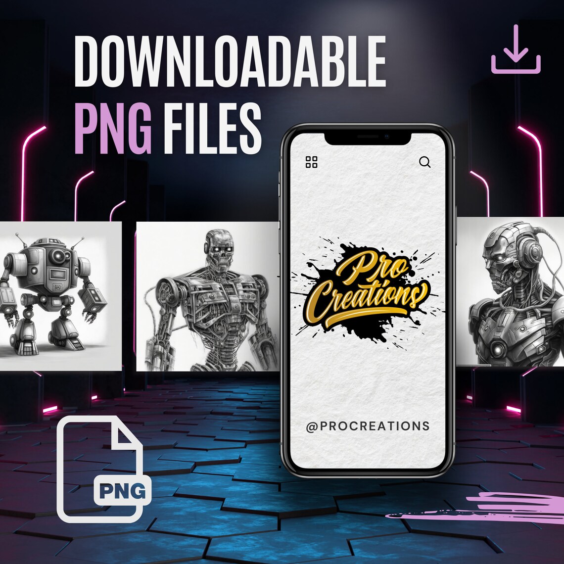 100 Robot Procreate Brush Stamps Tattoo Designs Digital Art Procreate ...