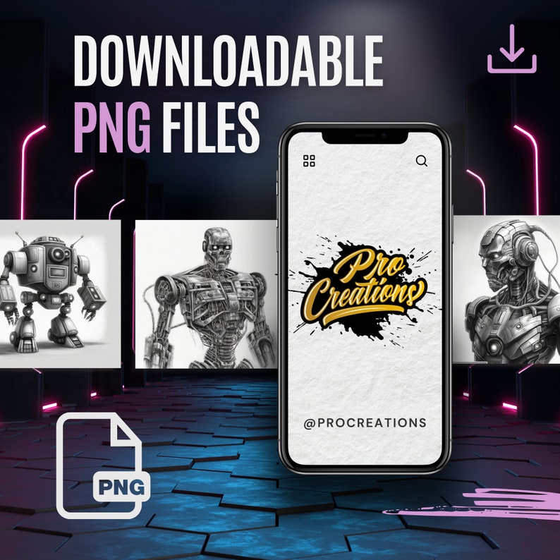 100 Robot Procreate Brush Stamps Tattoo Designs Digital Art Procreate ...