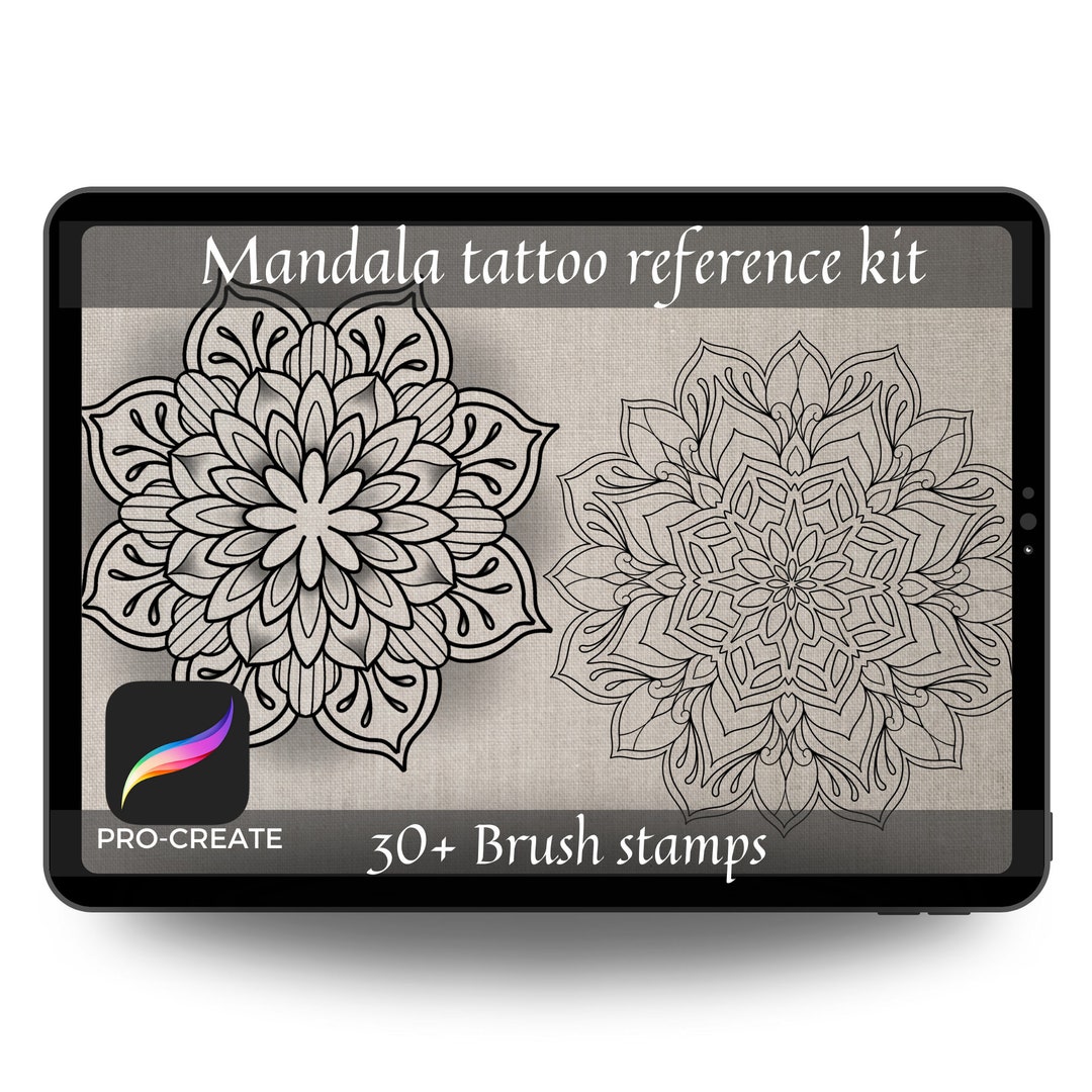 Mandala | Procreate Brush Set | Ornamental Tattoo Stamp Brushes | Digital Art for Tattoo Stencil ...
