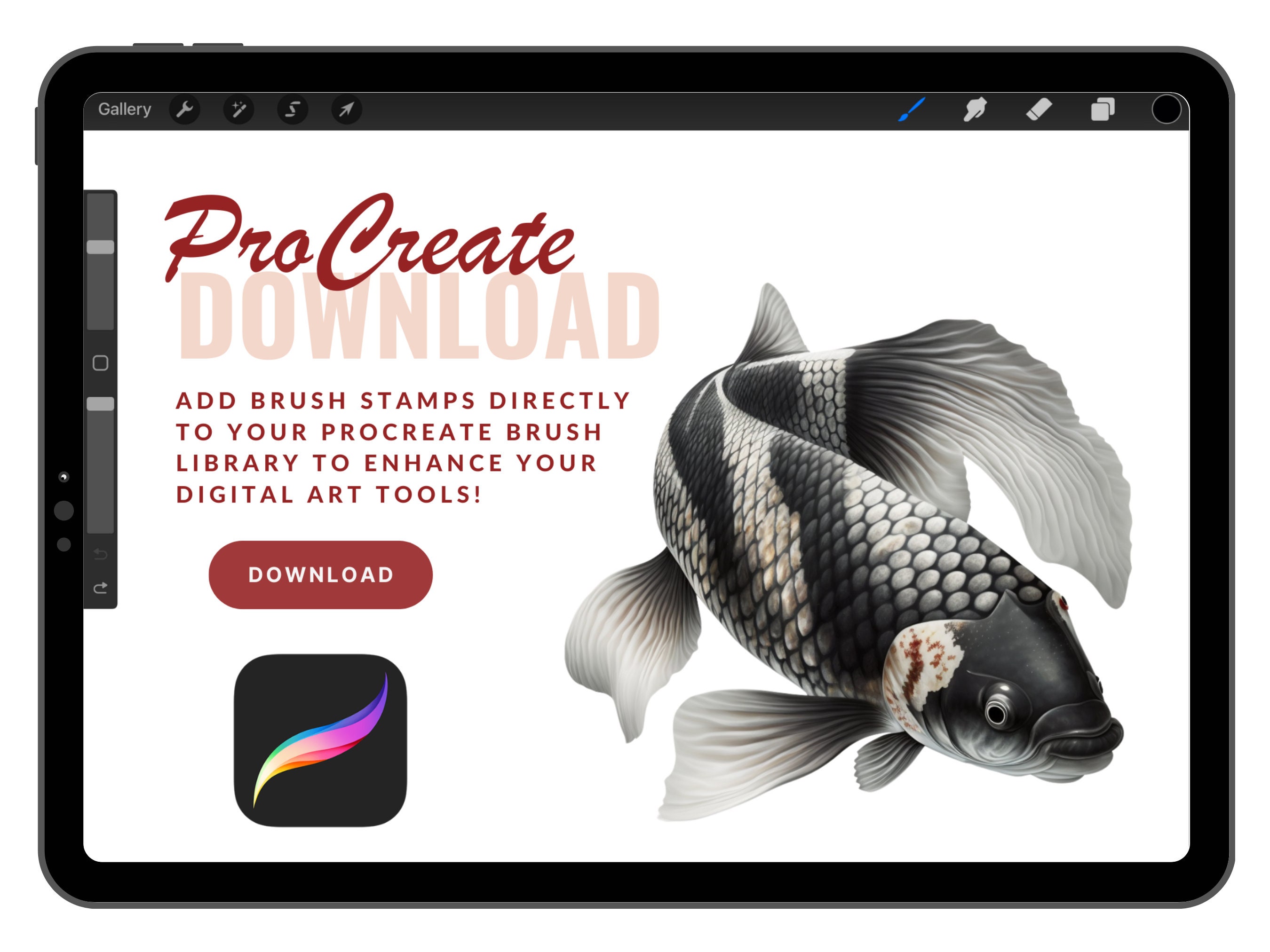 Japanese Koi Fish Tattoo Flash Procreate Tattoo Design Japanese Tattoo ...