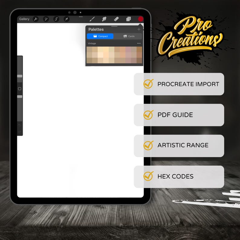 Vintage Procreate Color Palette – 30 Timeless Shades for Retro and ...