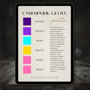 Cyberpunk Glow Digital Color Palette – 30 Neon Futuristic Hues for ...