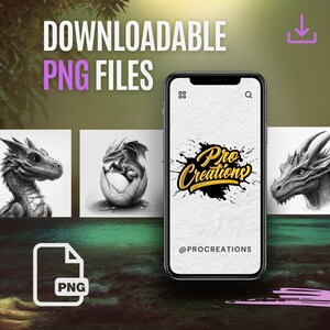 50 Dragon Procreate Brush Stamps: Tattoo & Digital Art Designs (digital ...