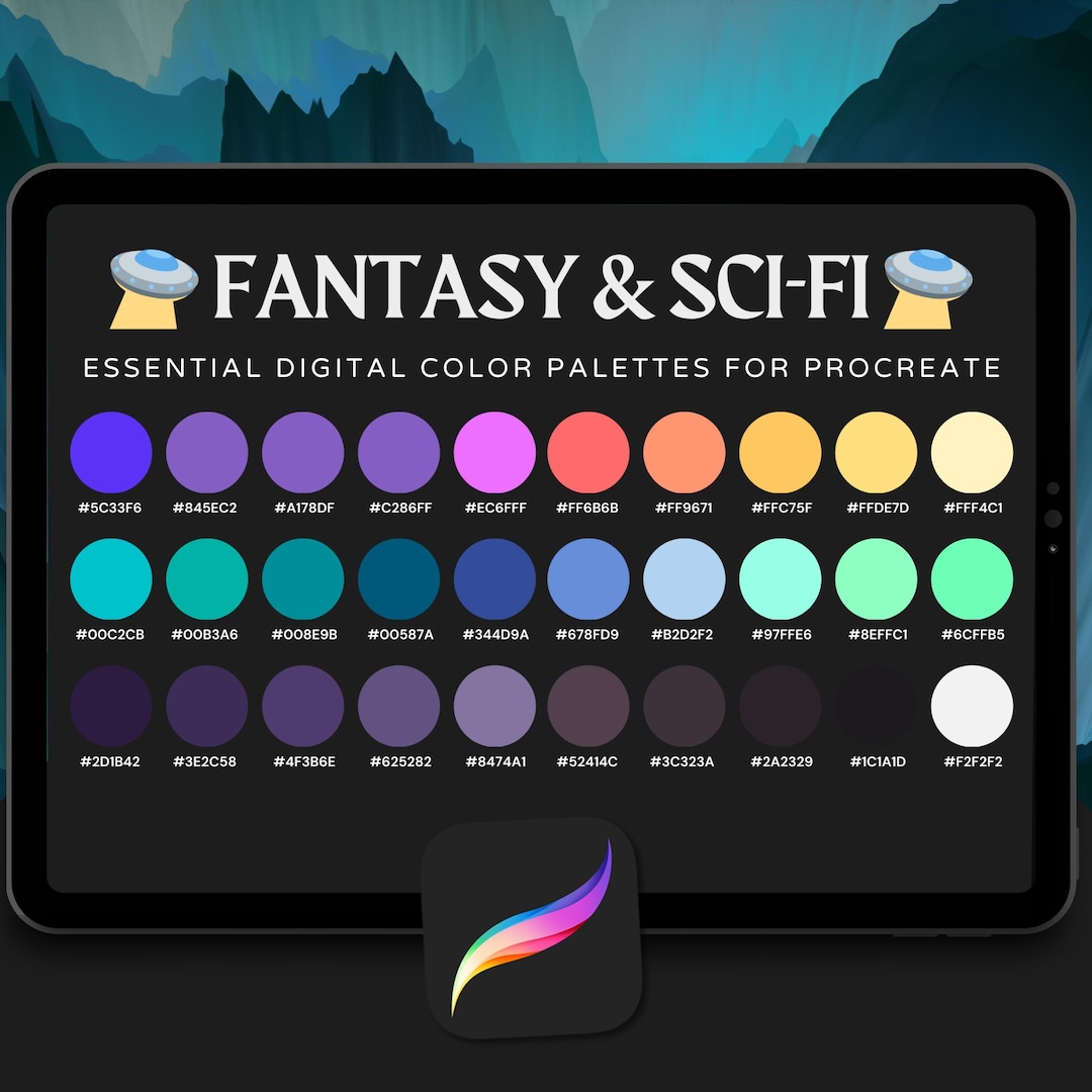 Fantasy & Sci-fi Tattoo Colour Palette for Procreate – 30 Surreal Ink ...
