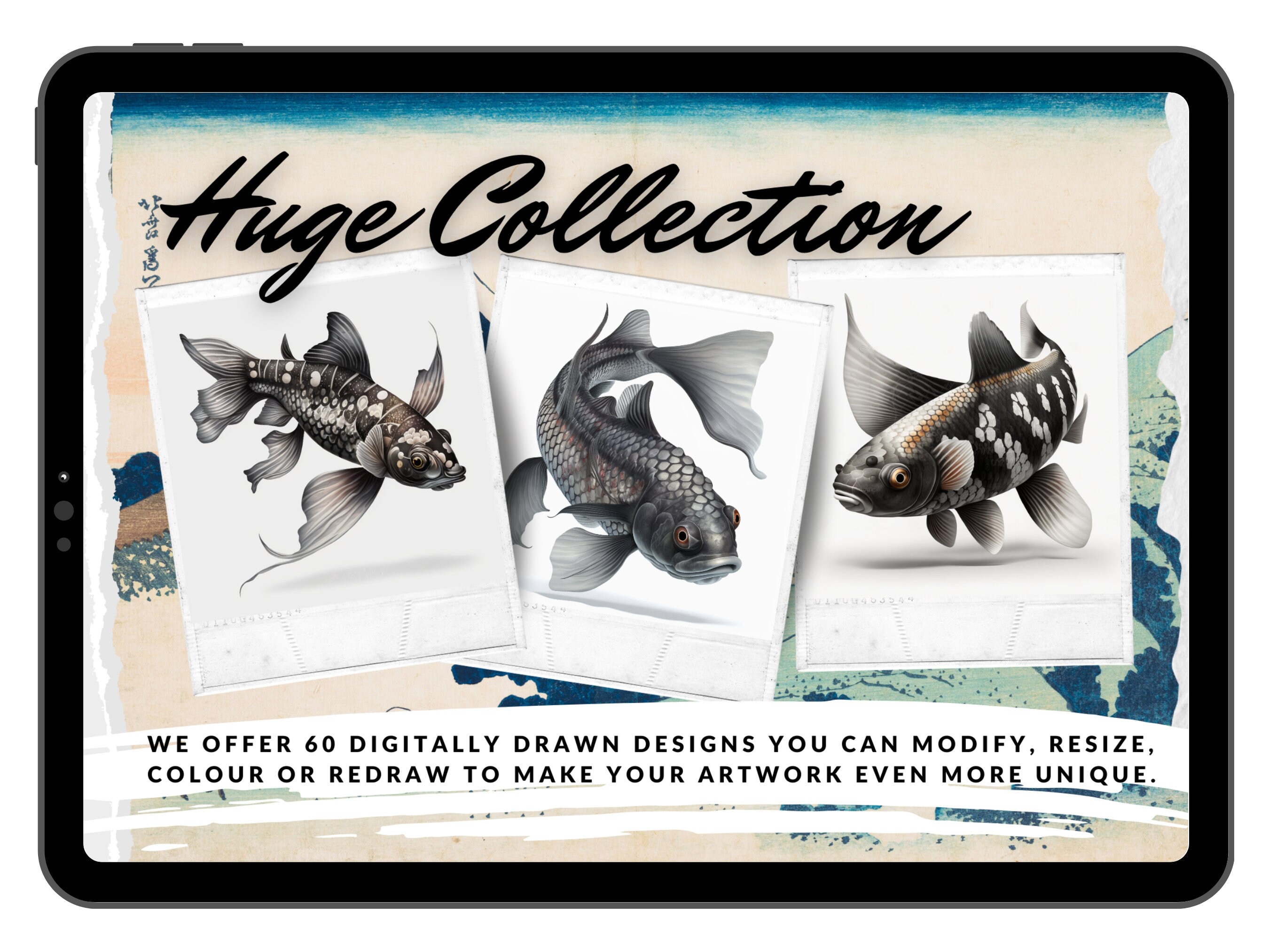 Japanese Koi Fish Tattoo Flash Procreate Tattoo Design Japanese Tattoo ...