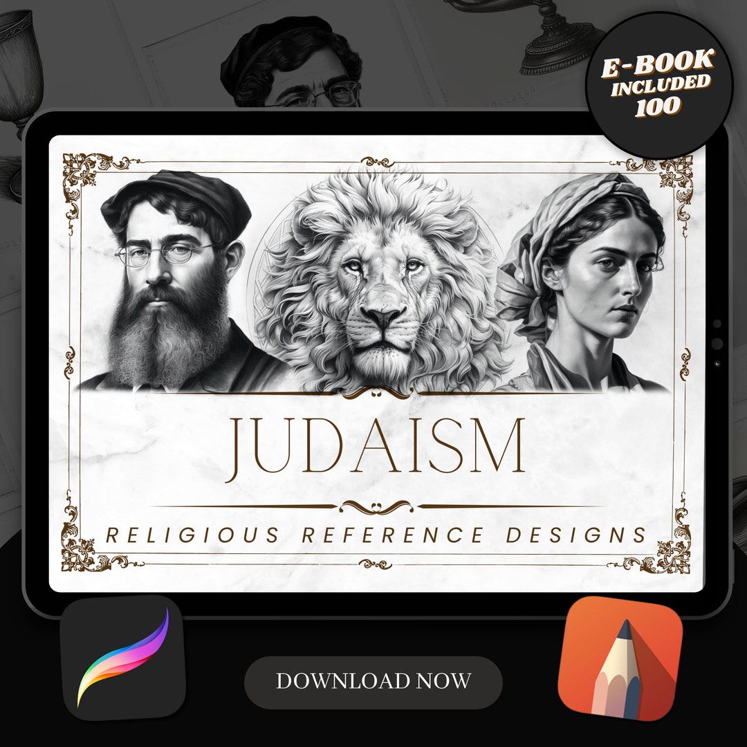 Judaism Tattoo Designs: Procreate Brush Stamps, Religious Art (digital ...