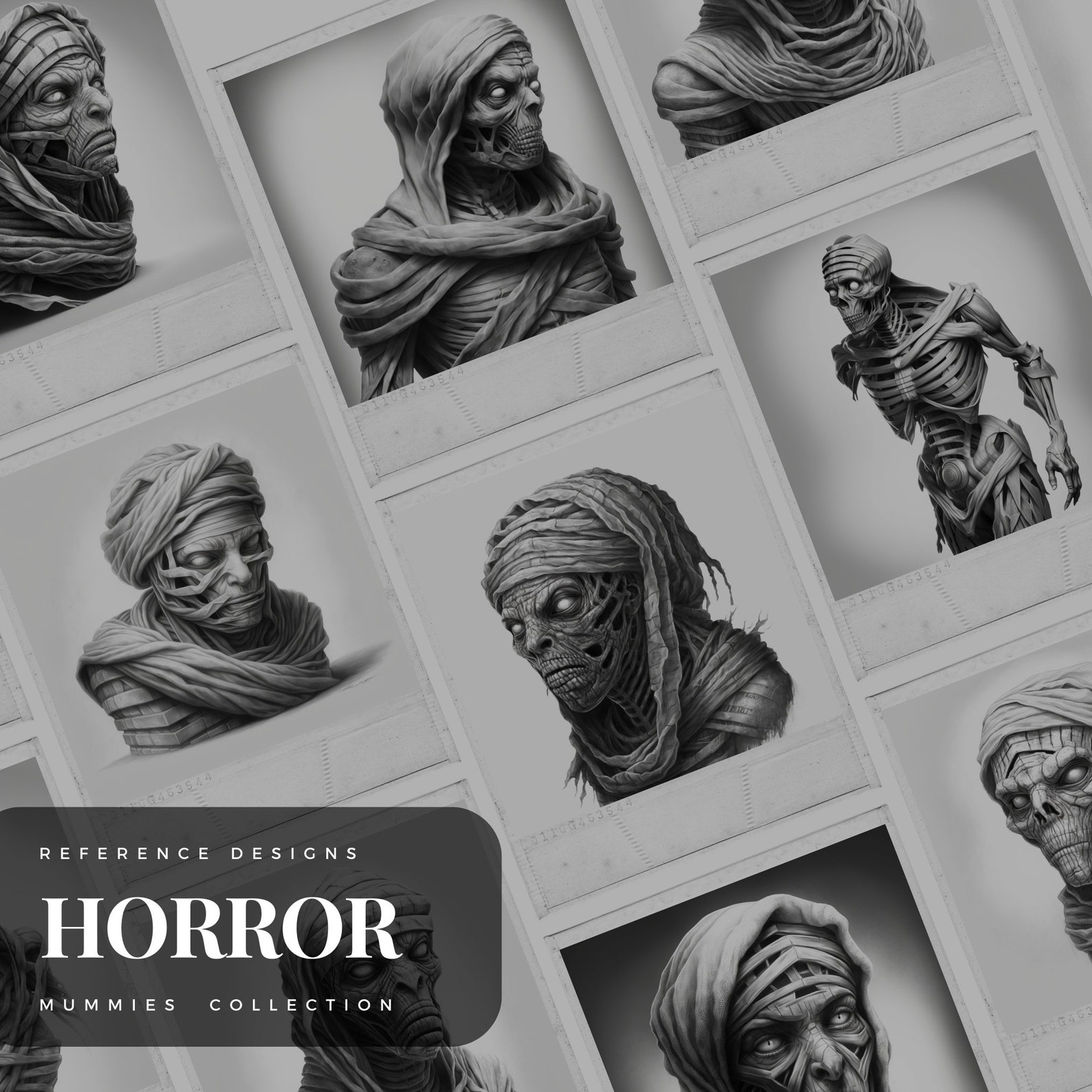 50 Mummy Procreate Brush Stamps Tattoo Designs Digital Art Procreate ...