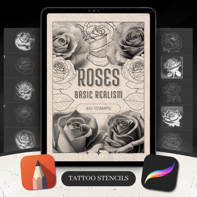 Rose Tattoo - Etsy