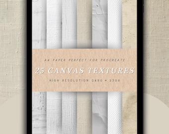 Canvas Texture Set for Procreate & Digital Art – 25 High-resolution Backgrounds - Etsy