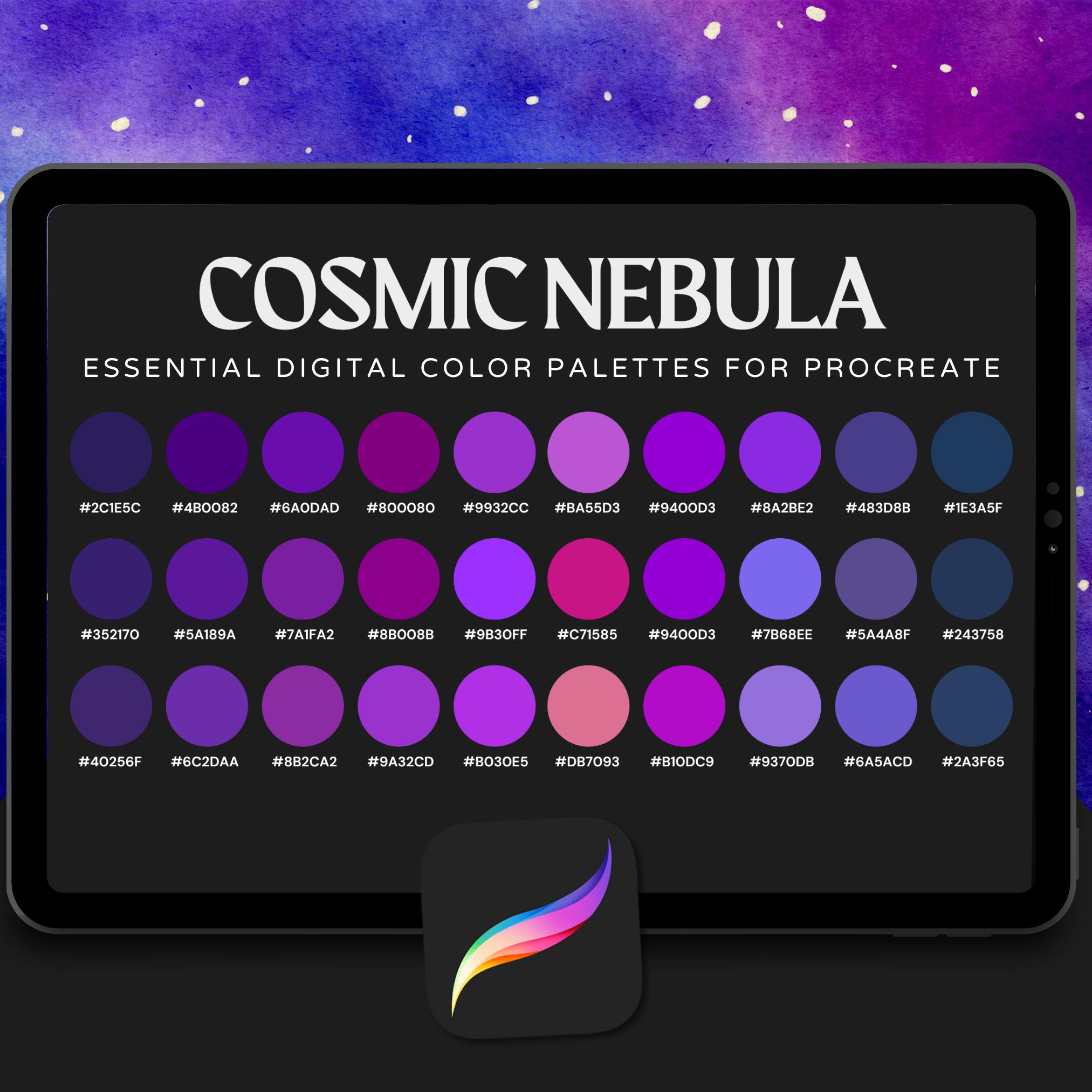 Cosmic Nebula Digital Color Palette – 30 Galactic Hues for Out-of-this ...