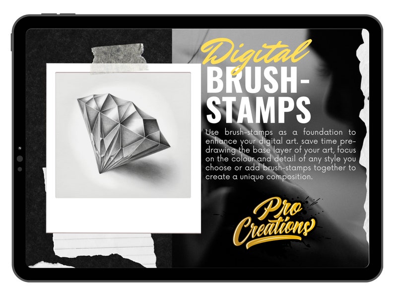 Procreate Brushes 'diamonds' Tattoo Design / Tattoo Flash Sheet 70 ...