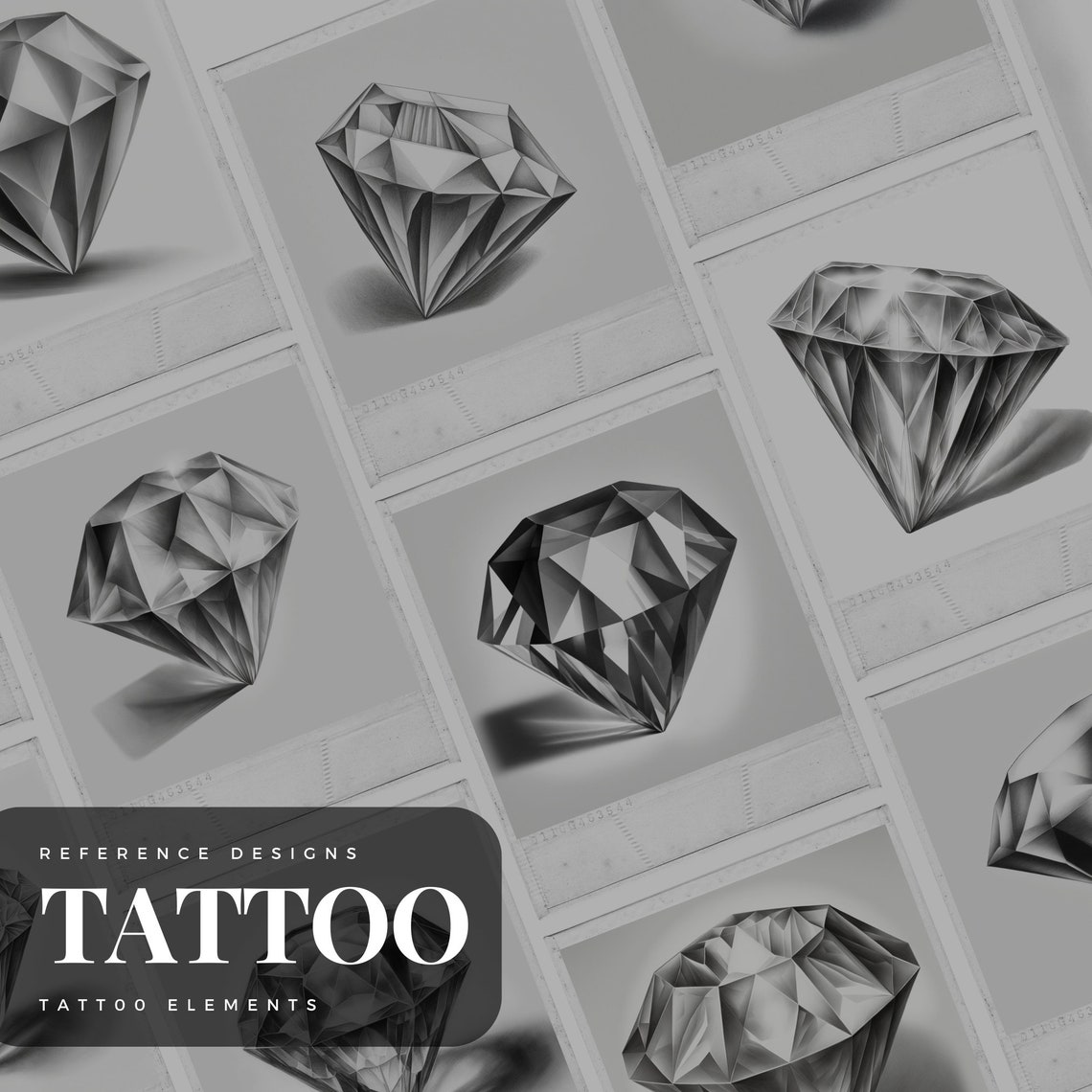 100 Diamond Procreate Brush Stamps Tattoo Designs Digital Art Procreate ...