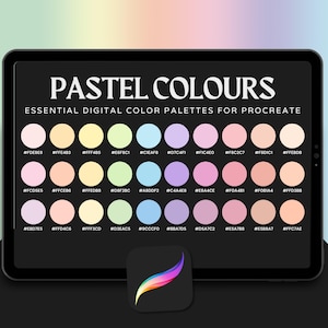 Pastel Colors Procreate Palette 30 Dreamy & Soft Hues for Whimsical ...