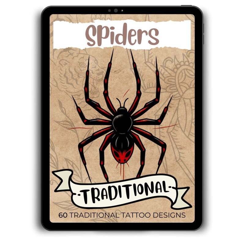 Traditional Tattoo Designs 'spiders' Tattoo Flash Sheet Pdf ...