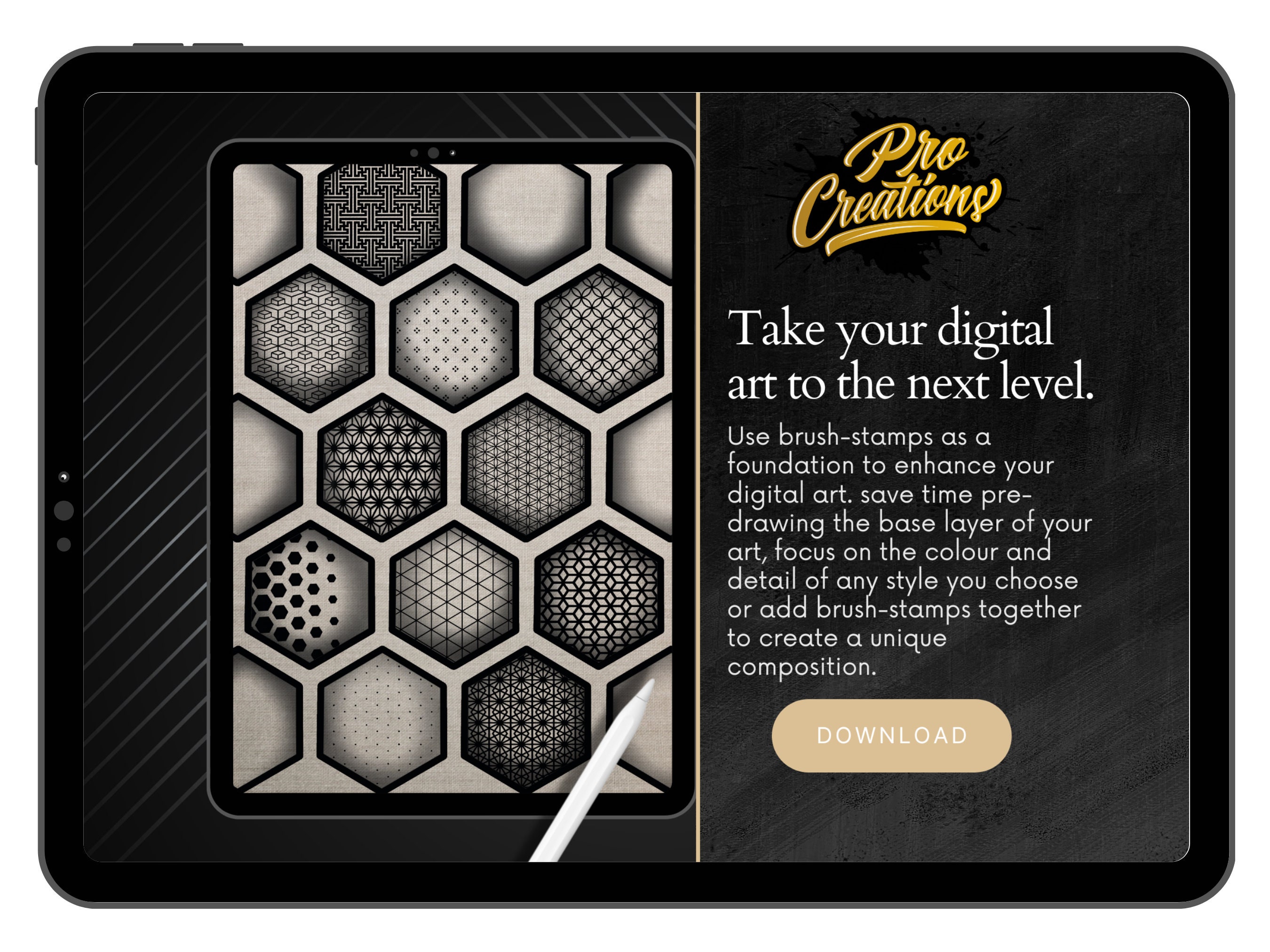 12 Geometric Backgrounds Procreate Brush Set Geometric - Etsy