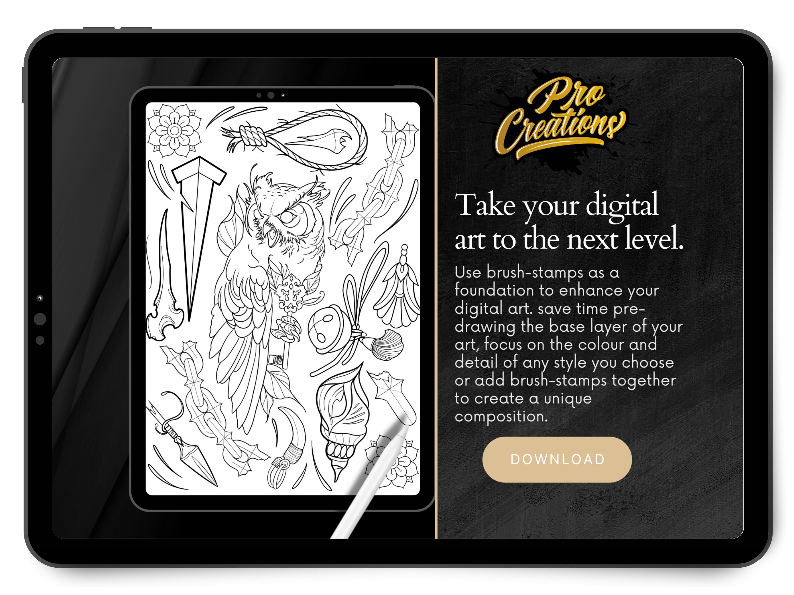 Neo Traditional Procreate Brushes Instant Download Tattoo - Etsy