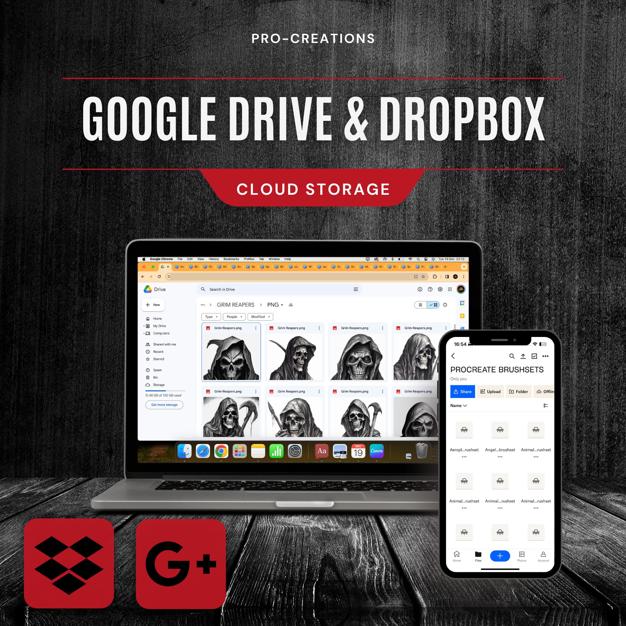 50 Grim Reaper Procreate Brush Stamps Tattoo Designs Digital Art ...