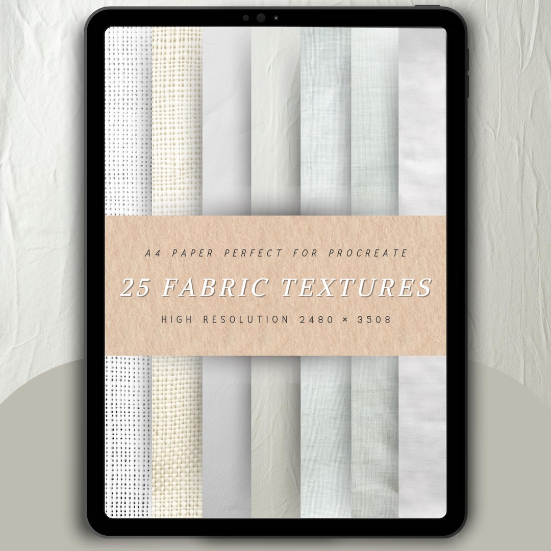 Fabric Texture Set for Procreate & Digital Art – 25 High-resolution ...