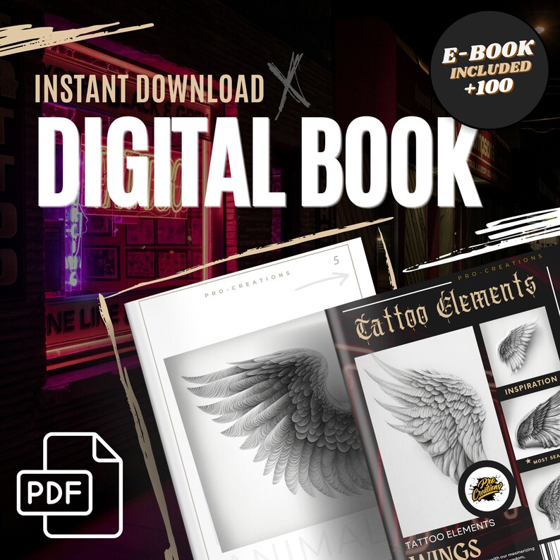 100 Wings Procreate Brush Stamps Tattoo Designs Digital Art Procreate Brushes Tattoo Flash ...