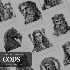 50 Celtic Gods Procreate Brush Stamps | Tattoo Designs | Digital Art ...