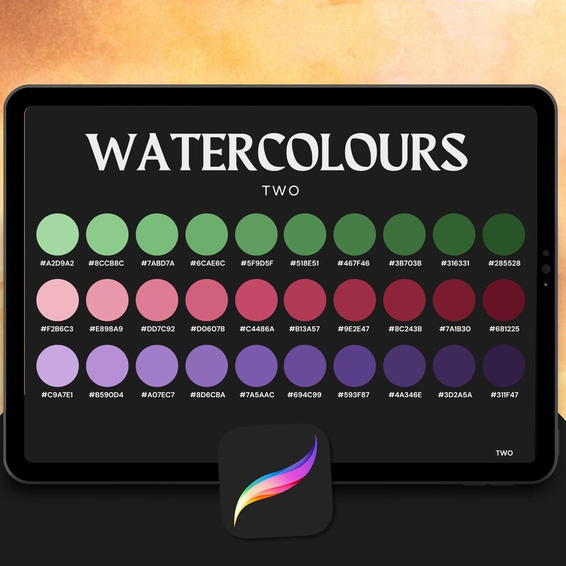 Watercolour Procreate Palette Bundle – 150 Dreamy Colors Across 5 ...