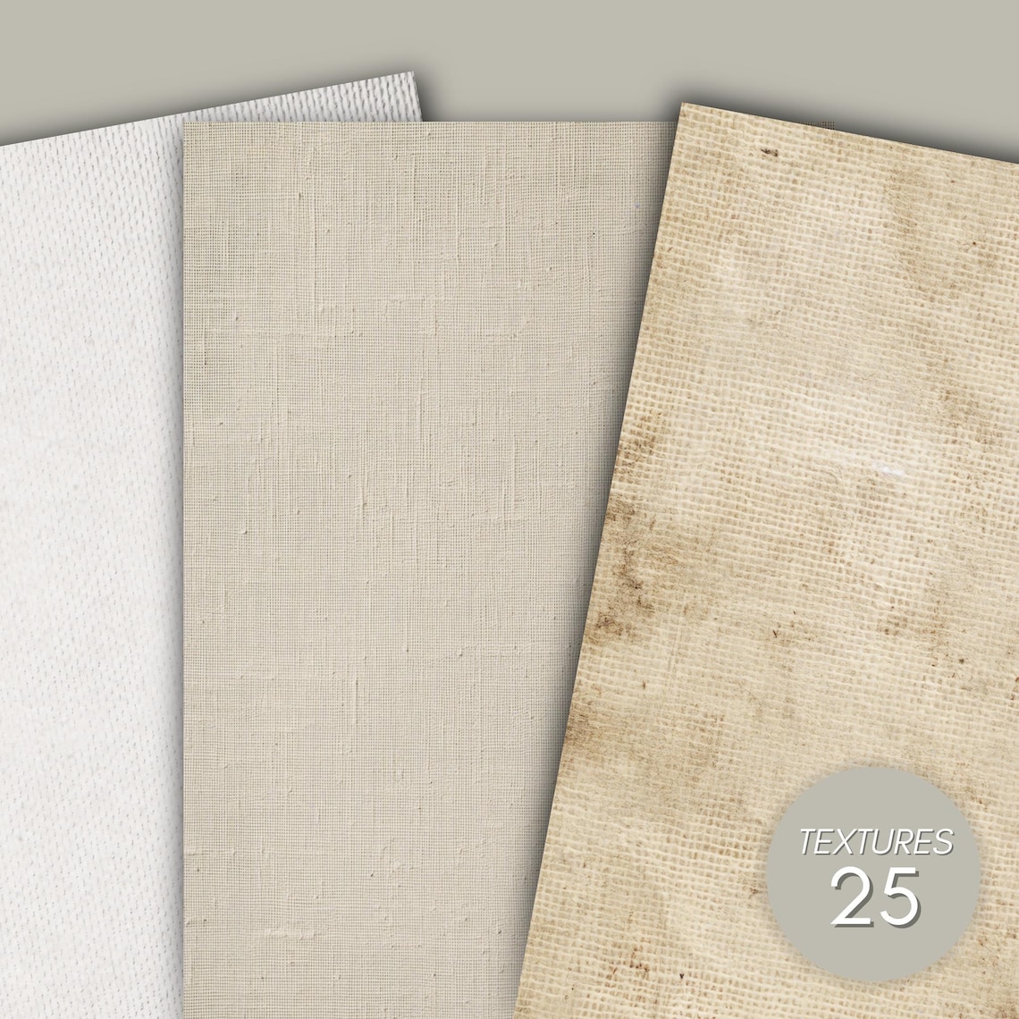Canvas Texture Set for Procreate & Digital Art – 25 High-resolution ...
