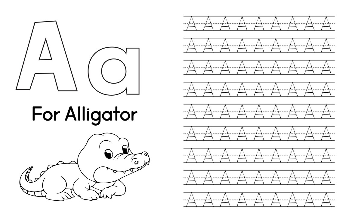 Printable Children Animals and Letters Practice Workbook, 79 Pages of ...