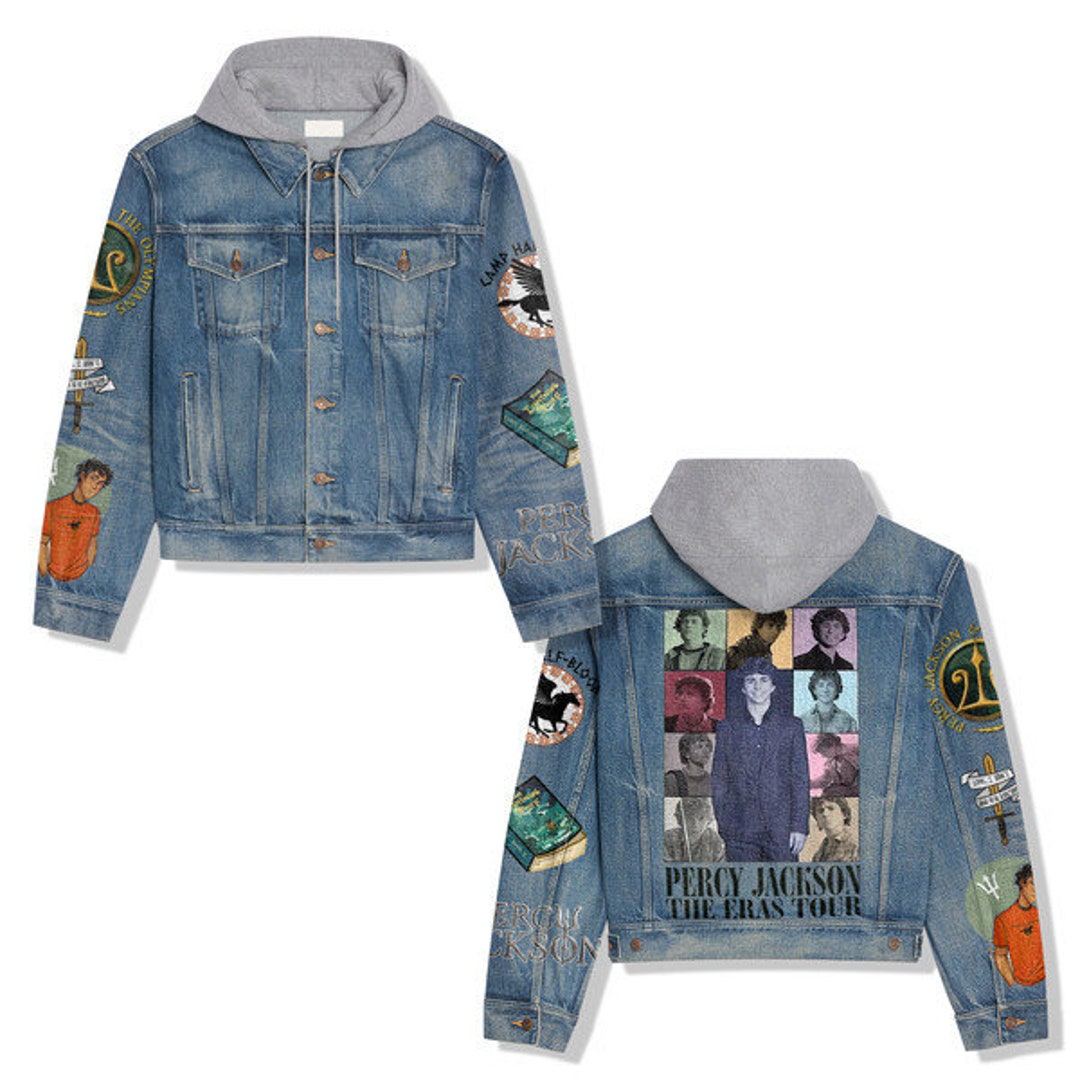 Percy Jackson & the Olympians Unisex Hooded Denim Jacket - Etsy