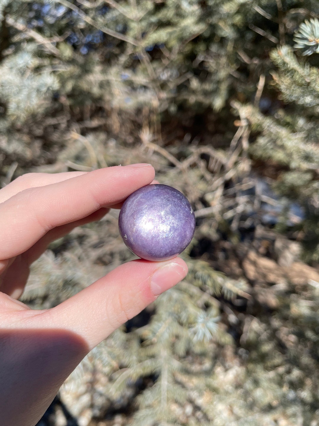Mini Lepidolite Sphere Gem Quality Lepidolite Gemmy Lepidolite Crystal Spheres Small Flashy ...