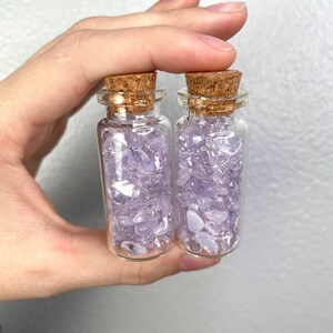 Lavender Moon Quartz Fairy Bottles Mini Lavender Moon Quartz - Etsy