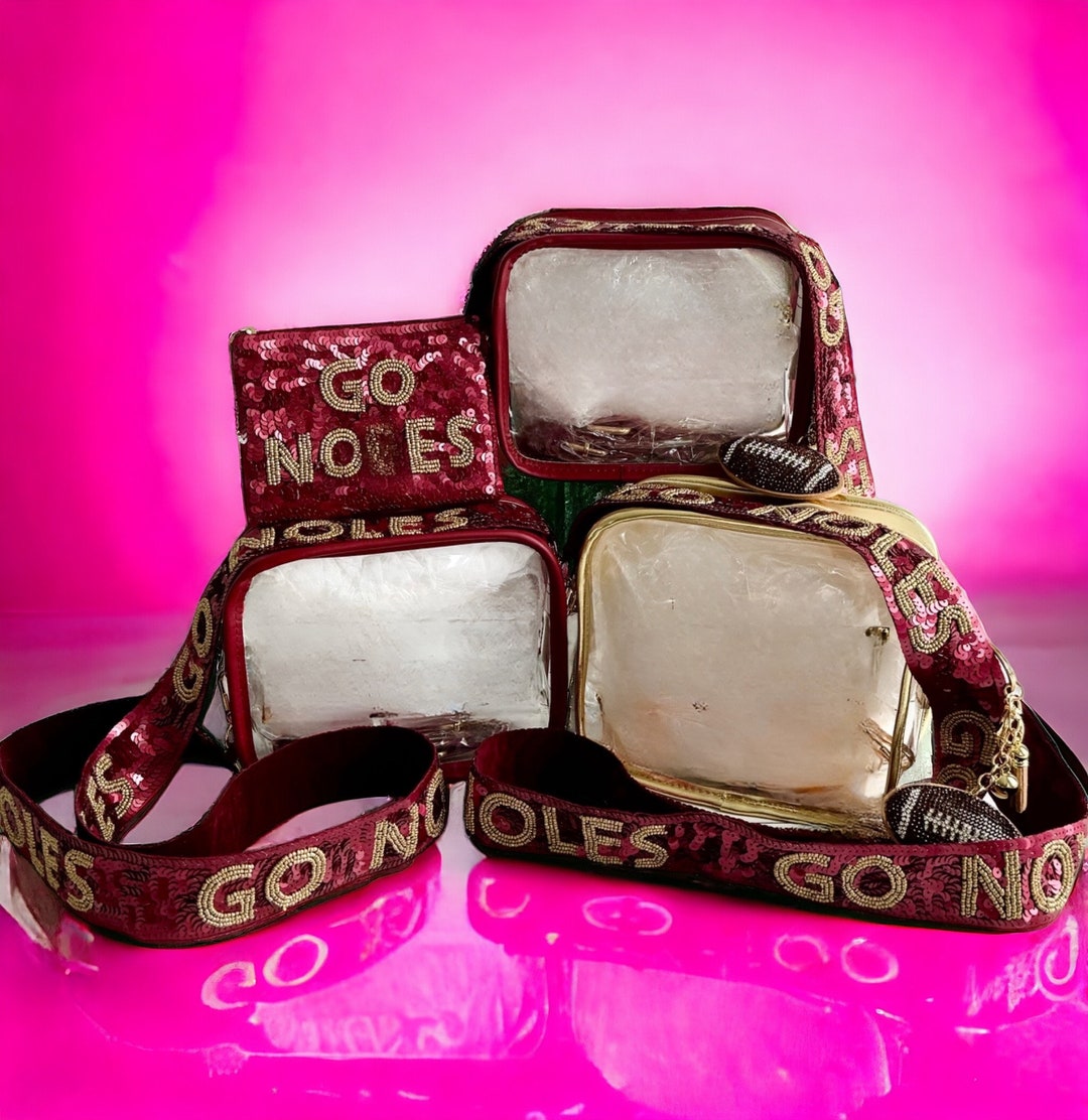 Florida State Inspired Stadium Bag Clear Stadium Purse Garnet Clear ...