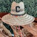 Initial Sun Hat Adult Sun Hat Summer Beach Hat Monogram Straw Hat ...