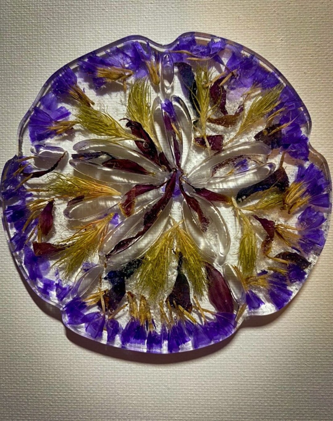 Funeral Flower Sand Dollar Keepsake: Memorial Resin Ornament - Etsy