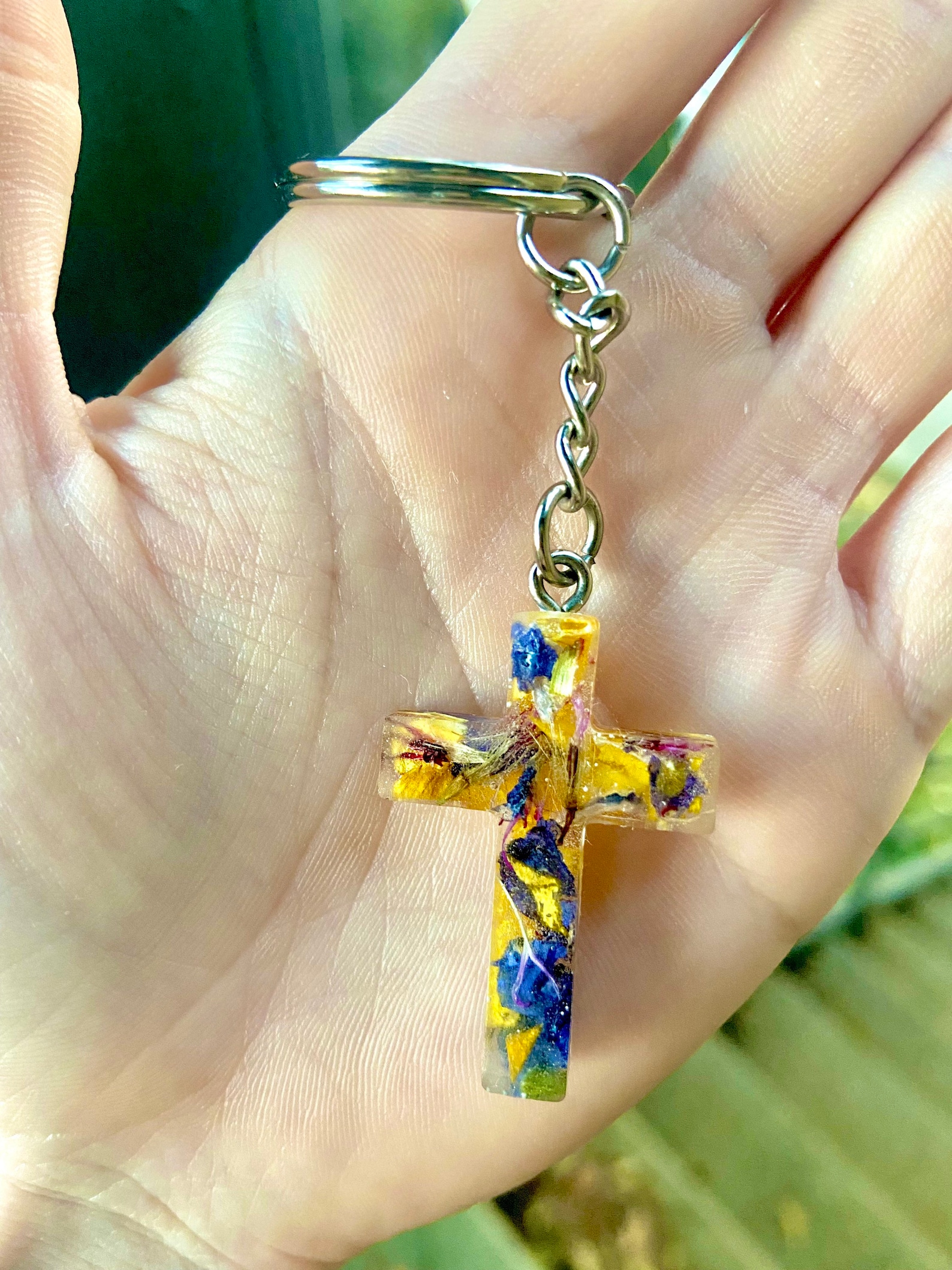 Funeral Flower Petal Memorial Cross Epoxy Memorial Flower | Etsy