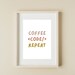 Coffee Code Repeat Print- Software Engineer Office Decor- Women in Tech ...