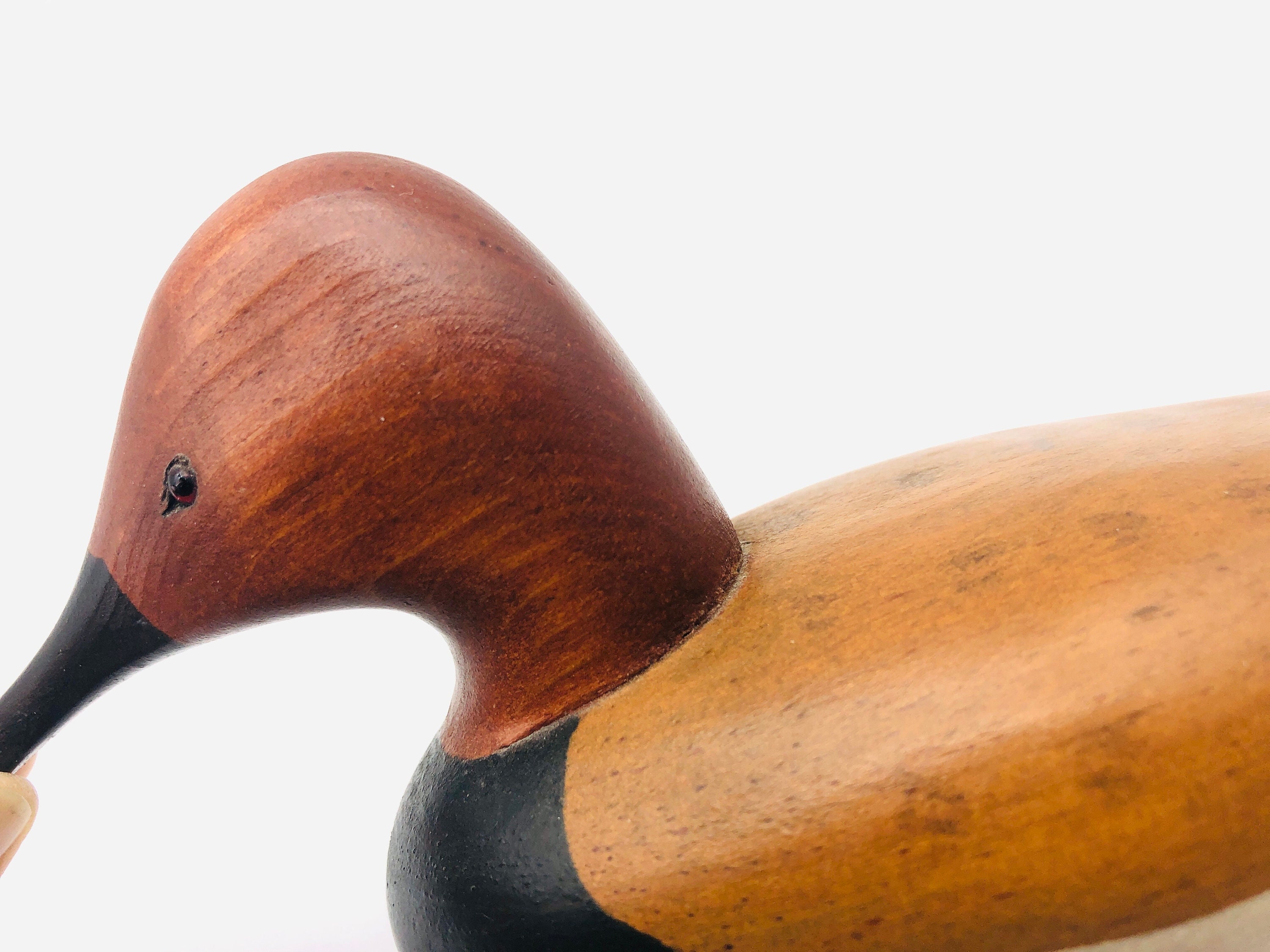 Vintage Jim Harkness Duck Decoy, Canadian Artist Wood Duck Figure ...