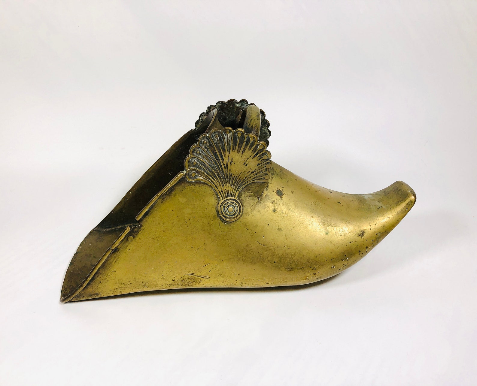Antique Heavy Brass Shoe Stirrup Conquistador Spanish, South American ...