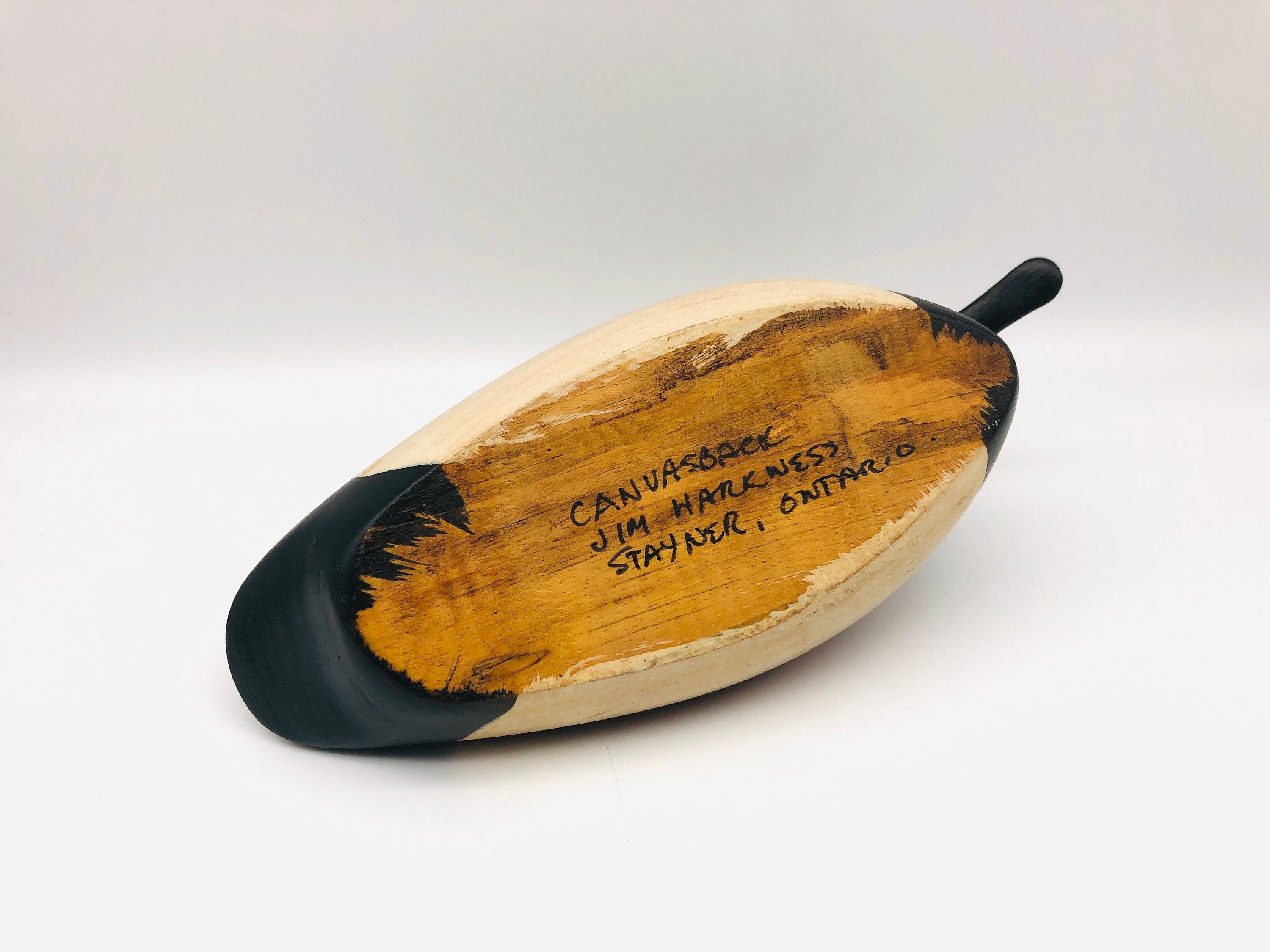 Vintage Jim Harkness Duck Decoy, Canadian Artist Wood Duck Figure ...