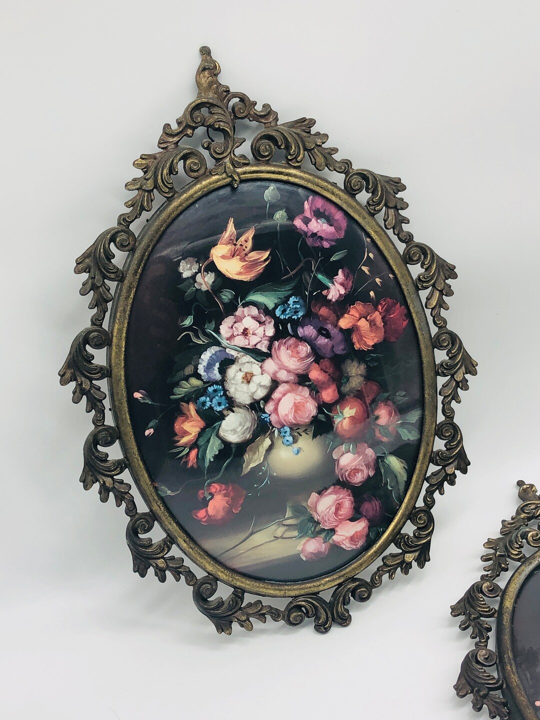 Vintage Italian Ornate Metal Filigree Frame, Victorian, Shabby Chic ...
