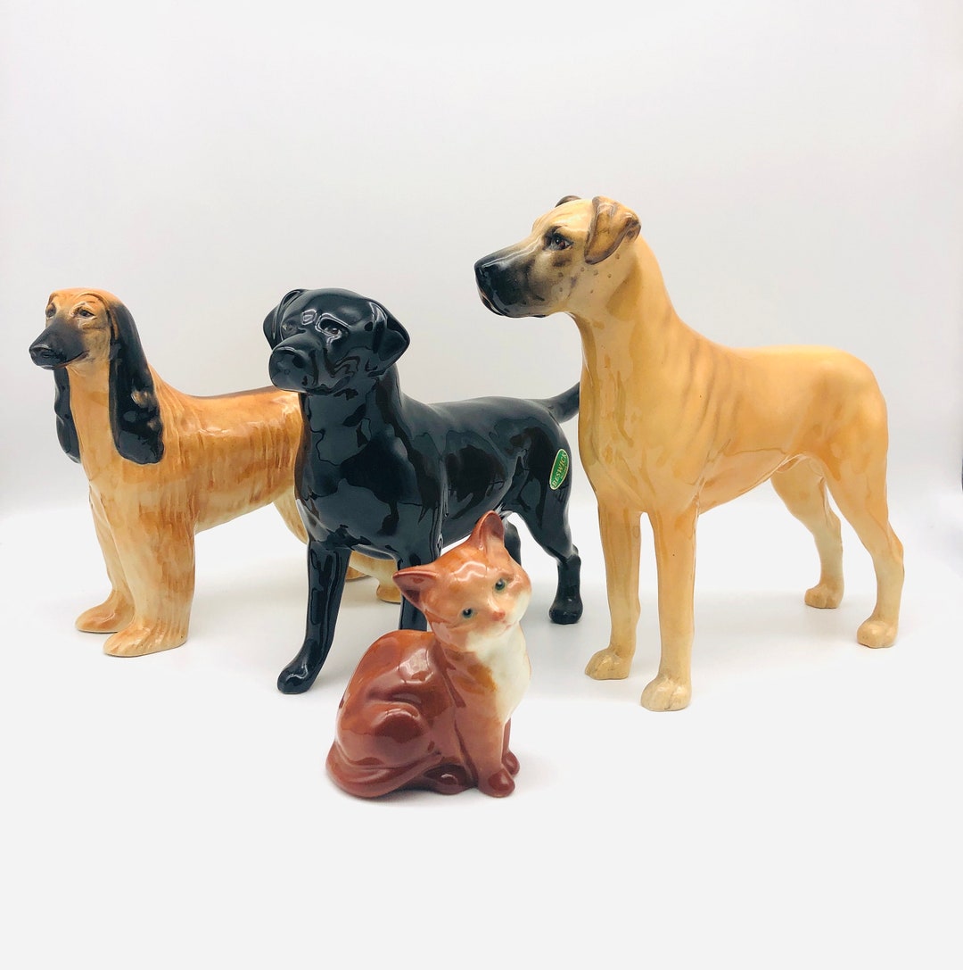 Vintage Beswick England Figurines, Great Dane, Labrador, Afghan Hound ...