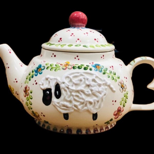 Handpainted Teapot - Etsy
