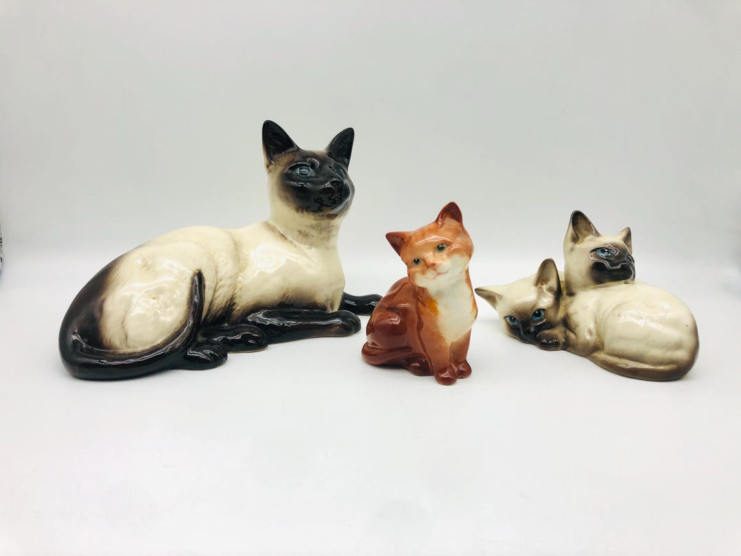 Vintage BESWICK Siamese and Ginger Cats, Beswick England, Glazed Cat ...