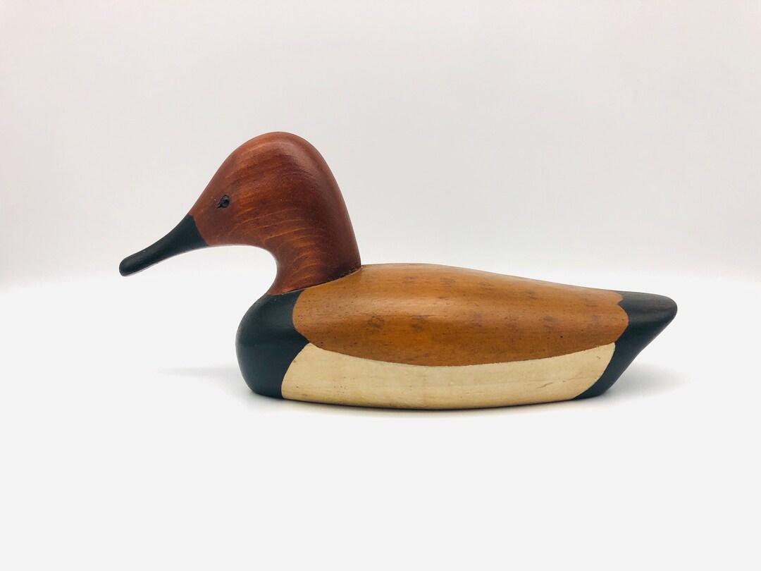 Vintage Jim Harkness Duck Decoy, Canadian Artist Wood Duck Figure ...