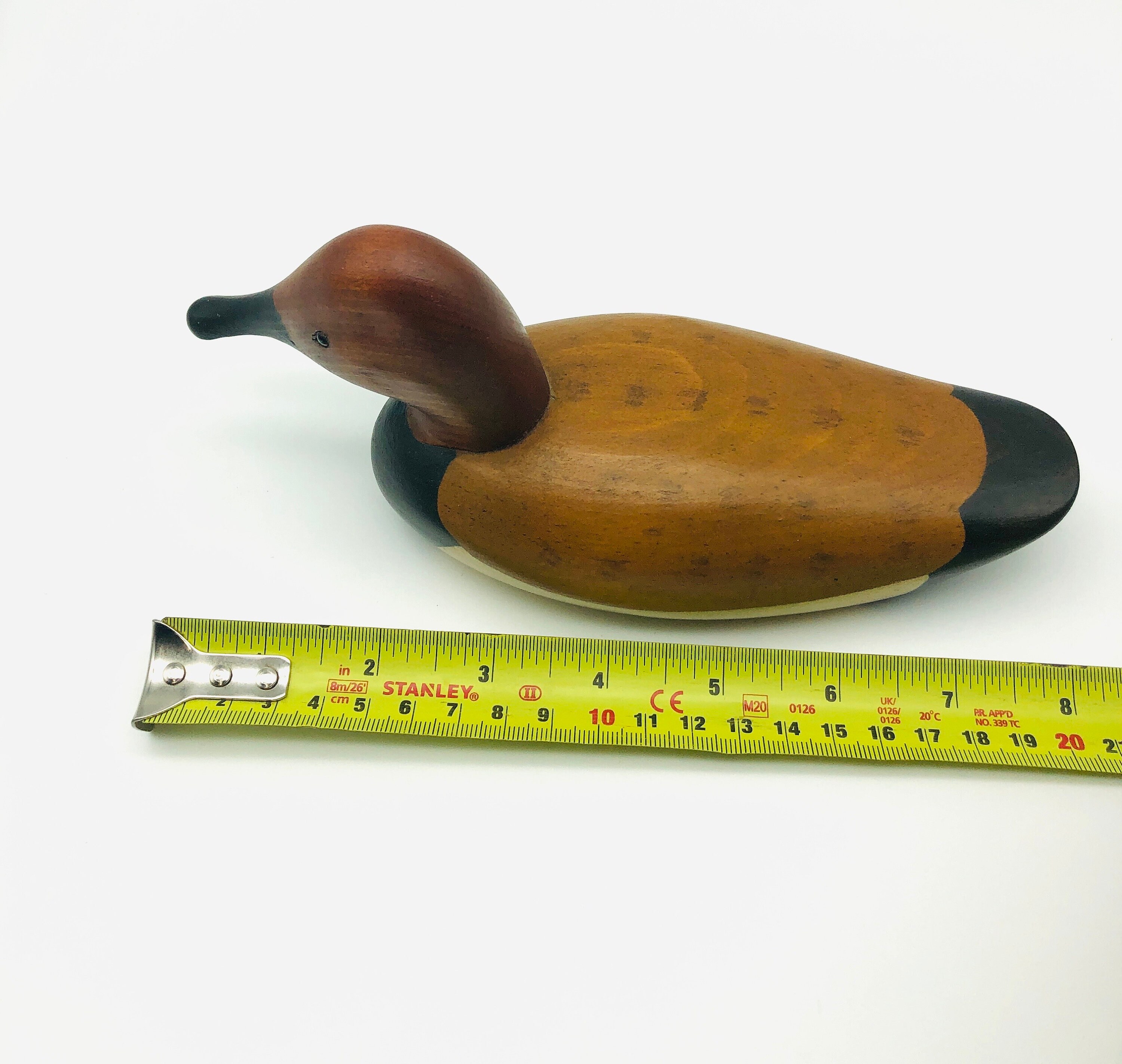 Vintage Jim Harkness Duck Decoy, Canadian Artist Wood Duck Figure ...