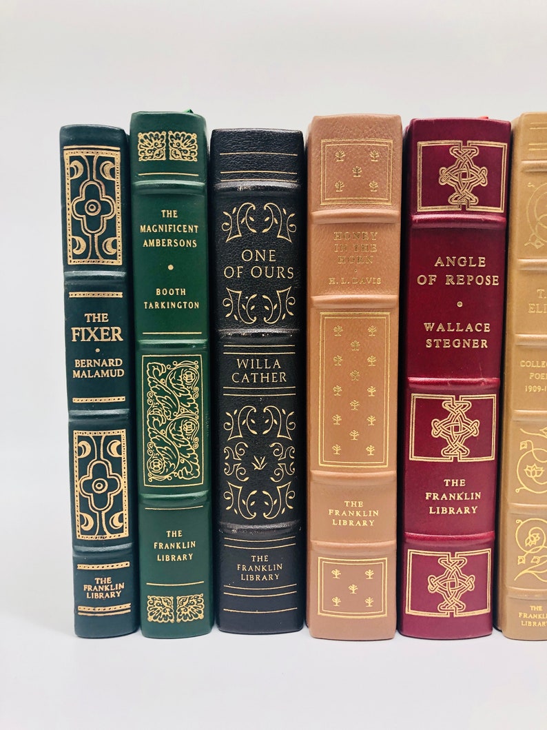 FRANKLIN LIBRARY Books Collection Full Leatherbound Books Gold Gilt ...
