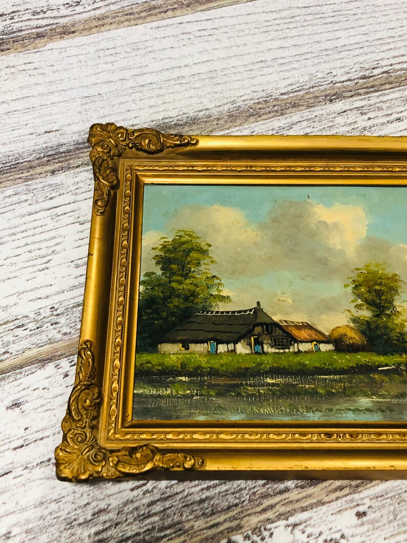 C1925 Antique Dutch Oil Painting by Listed Artist ALFRED - Etsy