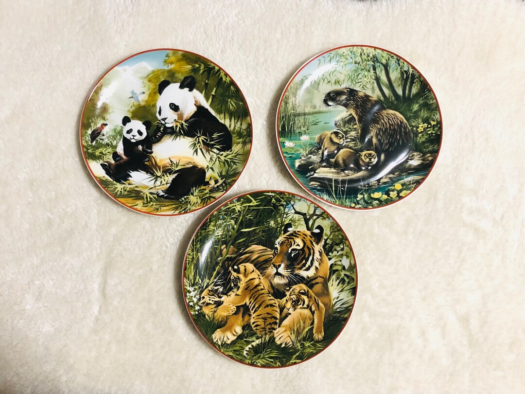 Vintage German Plates, Villeroy and Boch Plates World Wildlife Plates ...